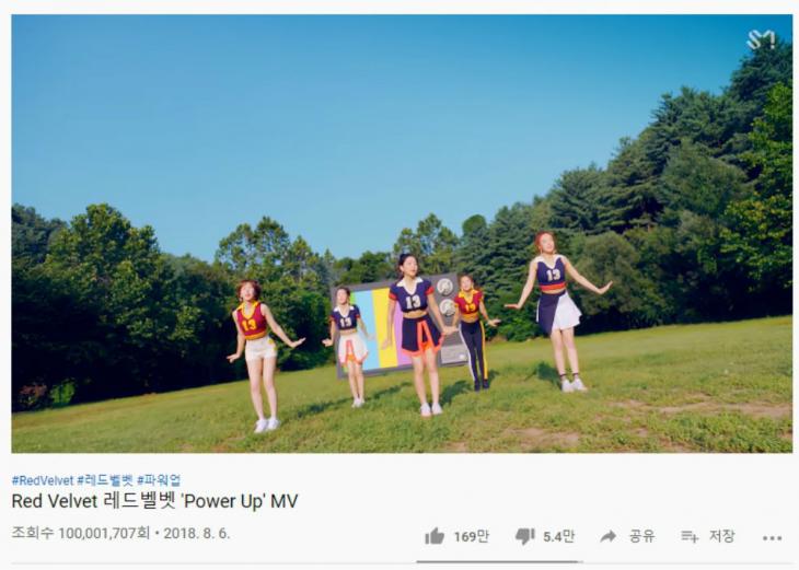 레드벨벳(Red Velvet) ‘Power Up’ MV 유튜브 조회수 1억뷰 돌파…역대 8번째 - 이창규 기자 - 톱스타뉴스