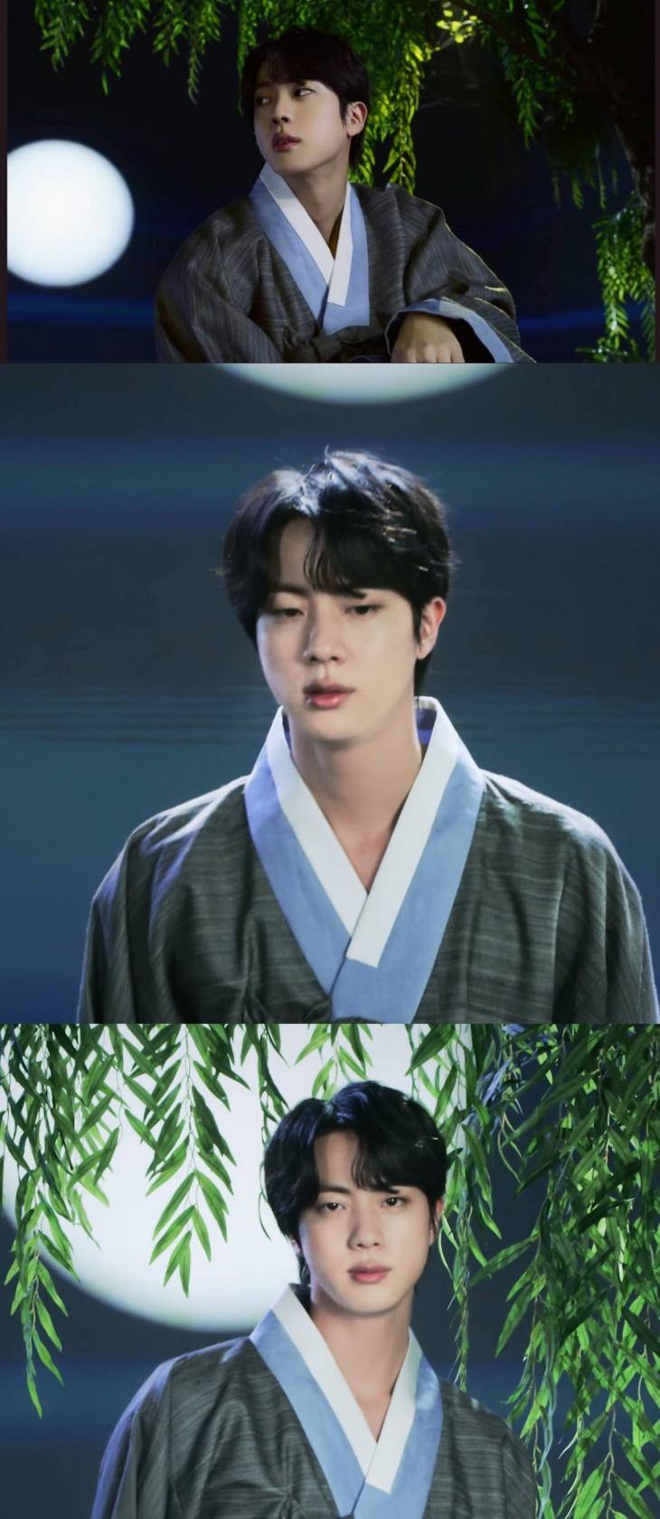 'Jin is Visual King' 방탄소년단 진 기품 넘치는 한복자태 '왕이될 상' 2022 BTS 달마중 Main ...
