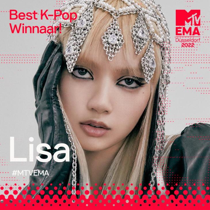 ‘LISA WINS BEST KPOP’ 블랙핑크 리사, ‘MTV EMA’ 베스트 K팝 수상…″역사상 솔리스트 최초·유일 ...