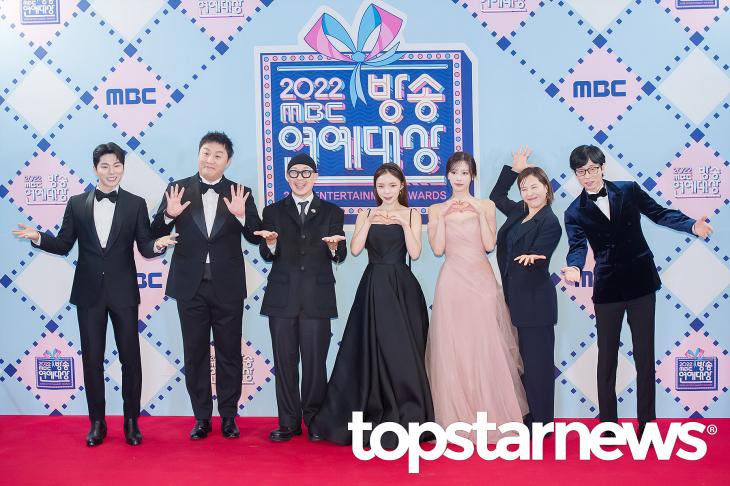 [HD포토] ‘놀면 뭐하니?’ 이이경-정준하-하하-박진주-이미주-신봉선-유재석, ‘연예대상 왔어요~!’ (2022MBC연예대상) - 최규석 기자 - 톱스타뉴스
