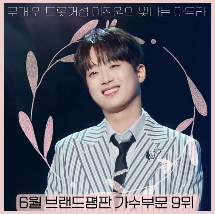 `무대 위 트롯거성 이찬원의 빛나는 아우라`, 6월 브랜드평판 가수부문 9위 - 김지정 기자 - 톱스타뉴스