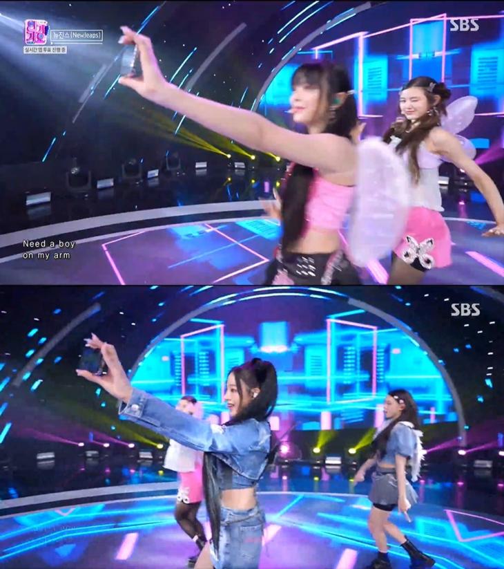 뉴진스, 아이폰 활용한 'ETA' 무대…"힙하다" VS "PPL 적당히 해야" - 이수현 기자 - 톱스타뉴스