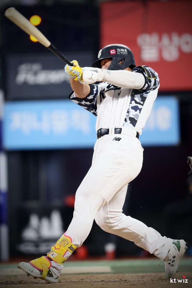 데뷔 첫 홈런으로 130m 날린 kt 안현민 "다음 목표, 경기 MVP" - 편집팀 기자 - 톱스타뉴스