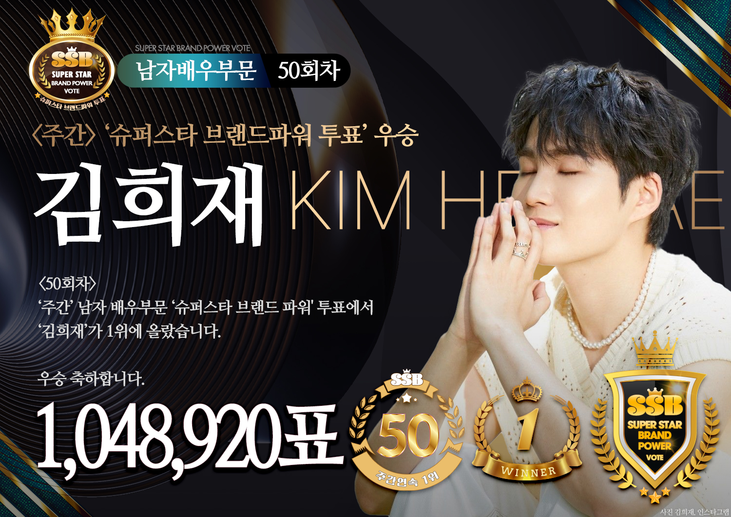 김희재 50회차 남자 배우 부문 슈퍼스타 브랜드파워 투표 1위 슈퍼스타 투표 결과 오서린 기자 톱스타뉴스