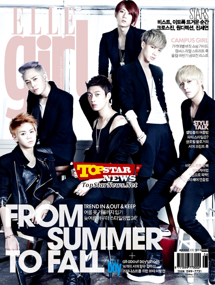 BEAST, the main page model for Elle Girl Magazine [KPOP] - Kevin Jung ...