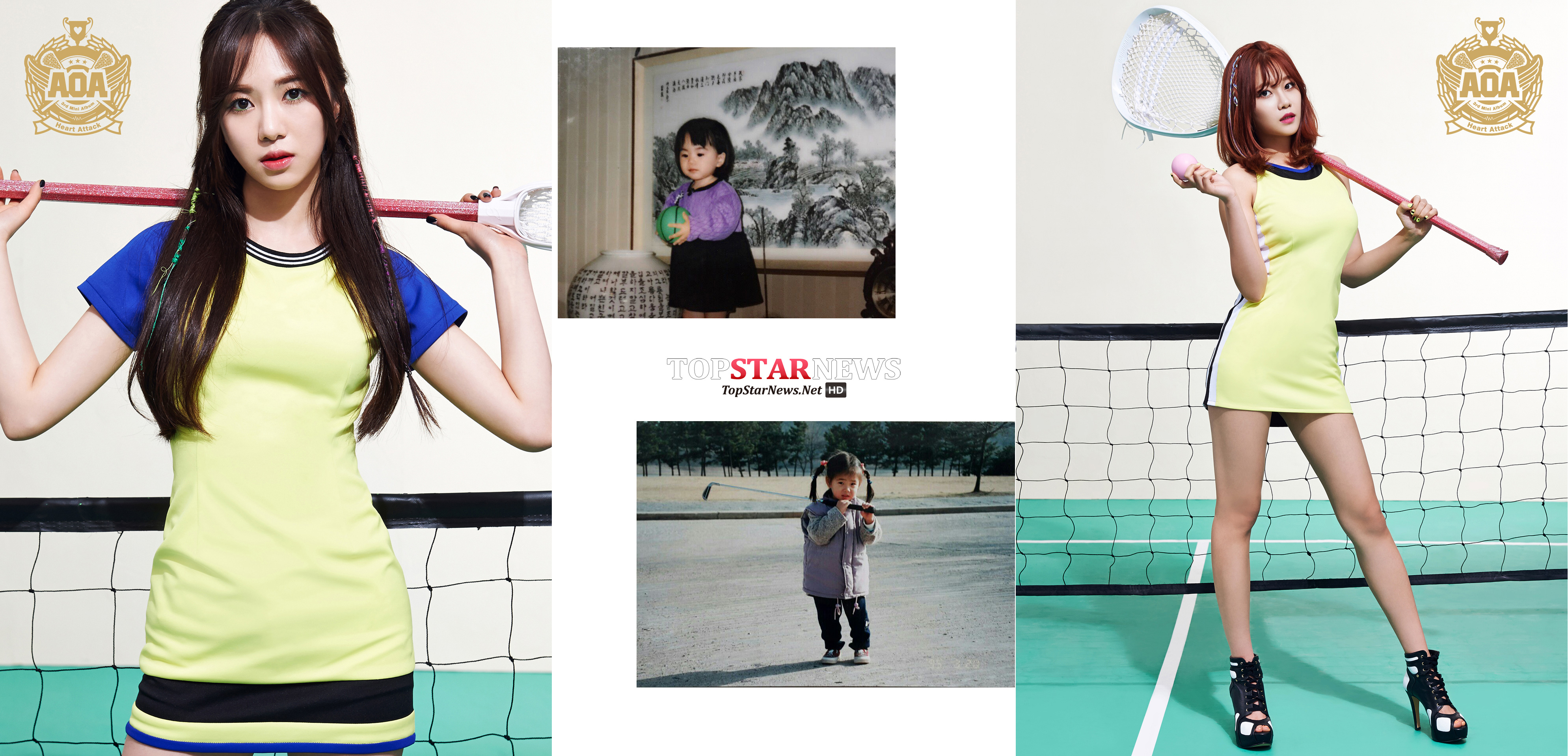 AOA 유나-민아, 어릴적 비밀 사진 공개 - 김명수 기자 - 톱스타뉴스