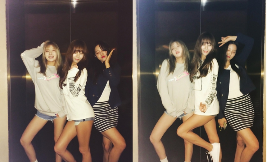 포미닛(4minute) 현아, 남지현-지나(G.NA)와 ‘매끈한 각선미’ 뽐내… ‘섹시해’ - 신미래 기자 - 톱스타뉴스