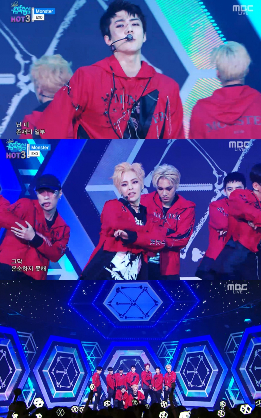 [예능리뷰] ‘음악중심’ 엑소(EXO), 출구 없는 아홉 남자의 괴물 같은 매력…‘Monster’ - 박혜미 기자 - 톱스타뉴스 - 엔터/방송